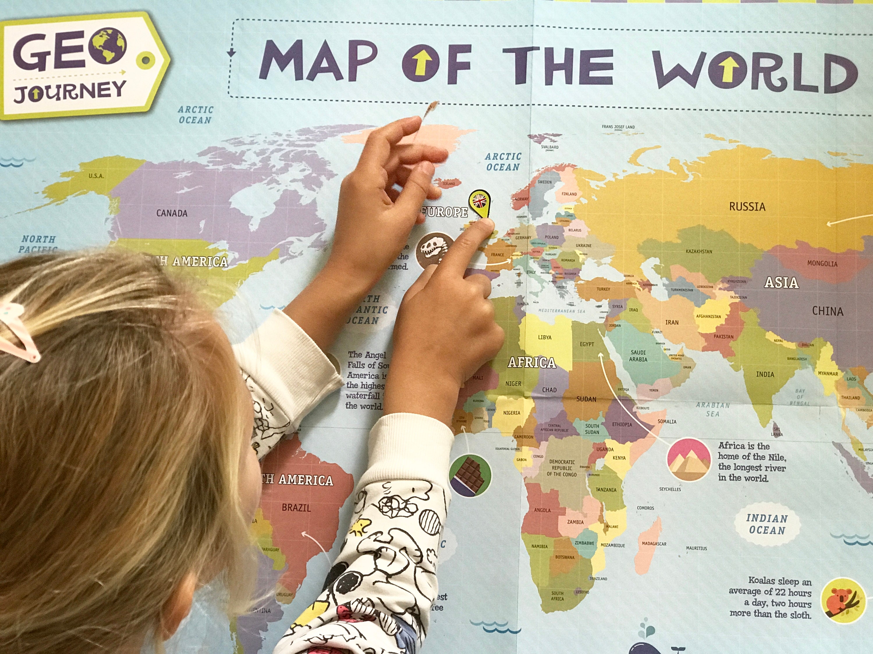 Kids World Map World Map for Children Colourful World Map - Etsy Canada