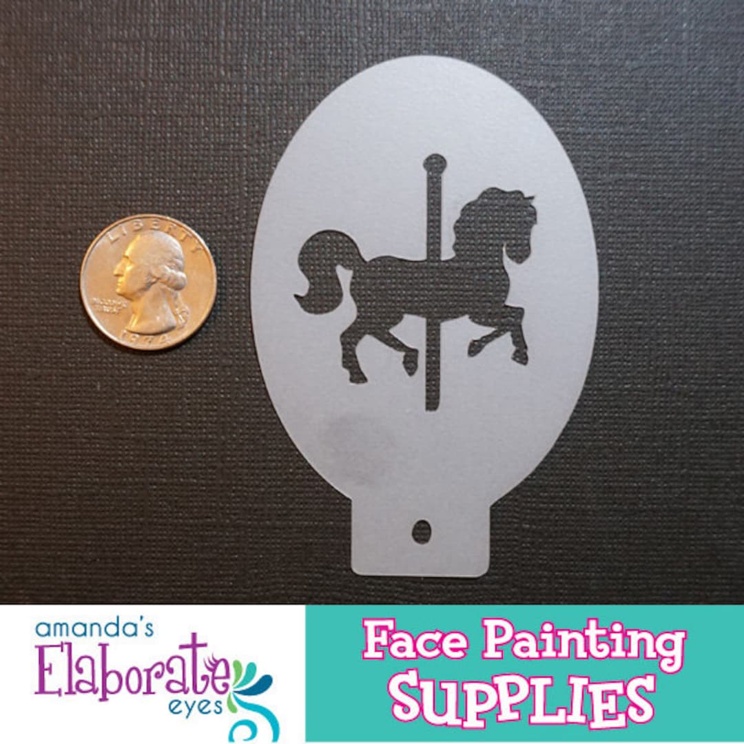 Carousel Horse Head Stencil