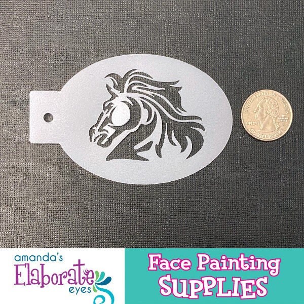 HORSE HEAD Face Painting Stencil mini | Etsy
