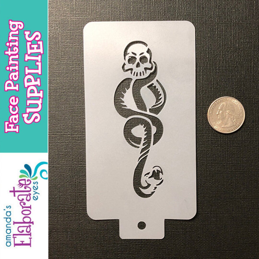 HP DARK MARK Face Painting Stencil medium - Etsy