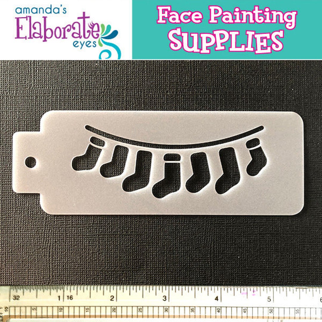 SRING OF STOCKINGS - Face Painting Stencil (medium) - Etsy