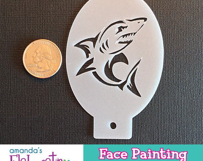 SHARK Face Painting Stencil mini - Etsy