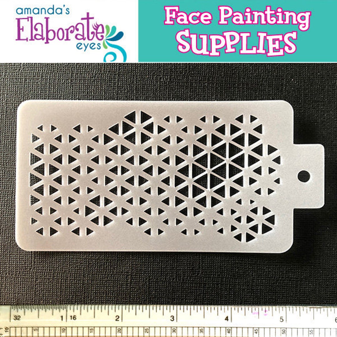 GRAFFITI TRIANGLES - Face Painting Stencil (medium) - Etsy