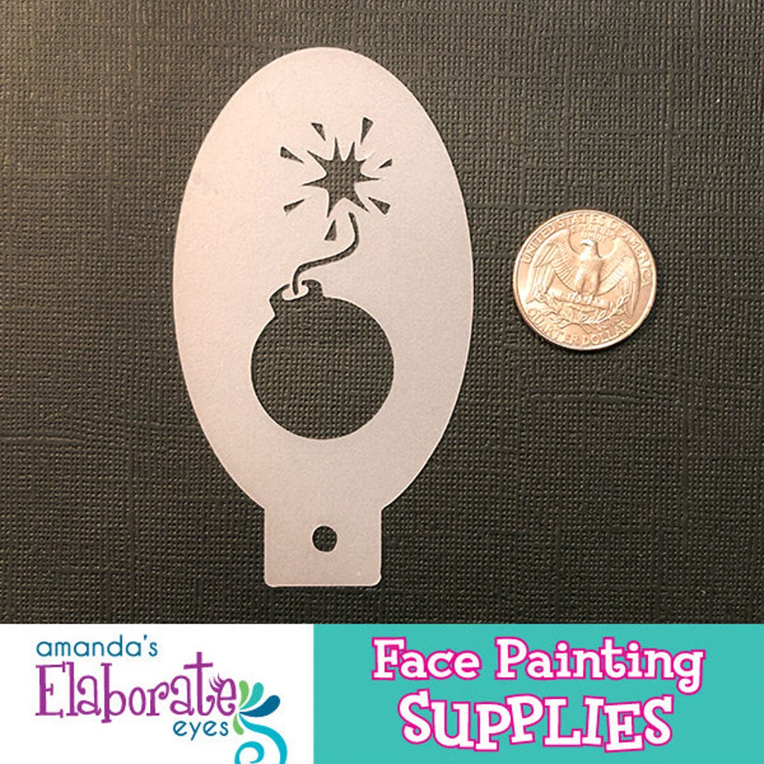 BOMB Face Painting Stencil mini - Etsy