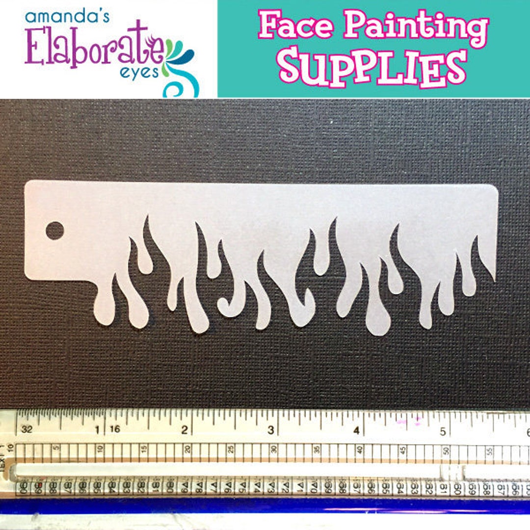 GRAFFITI FIRE - Face Painting Stencil (medium) - Etsy