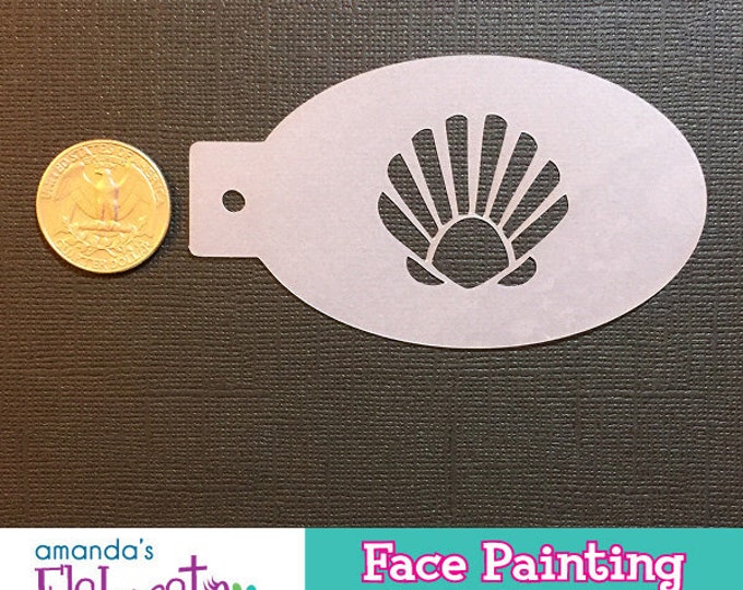 CLAM SHELL Face Painting Stencil mini - Etsy