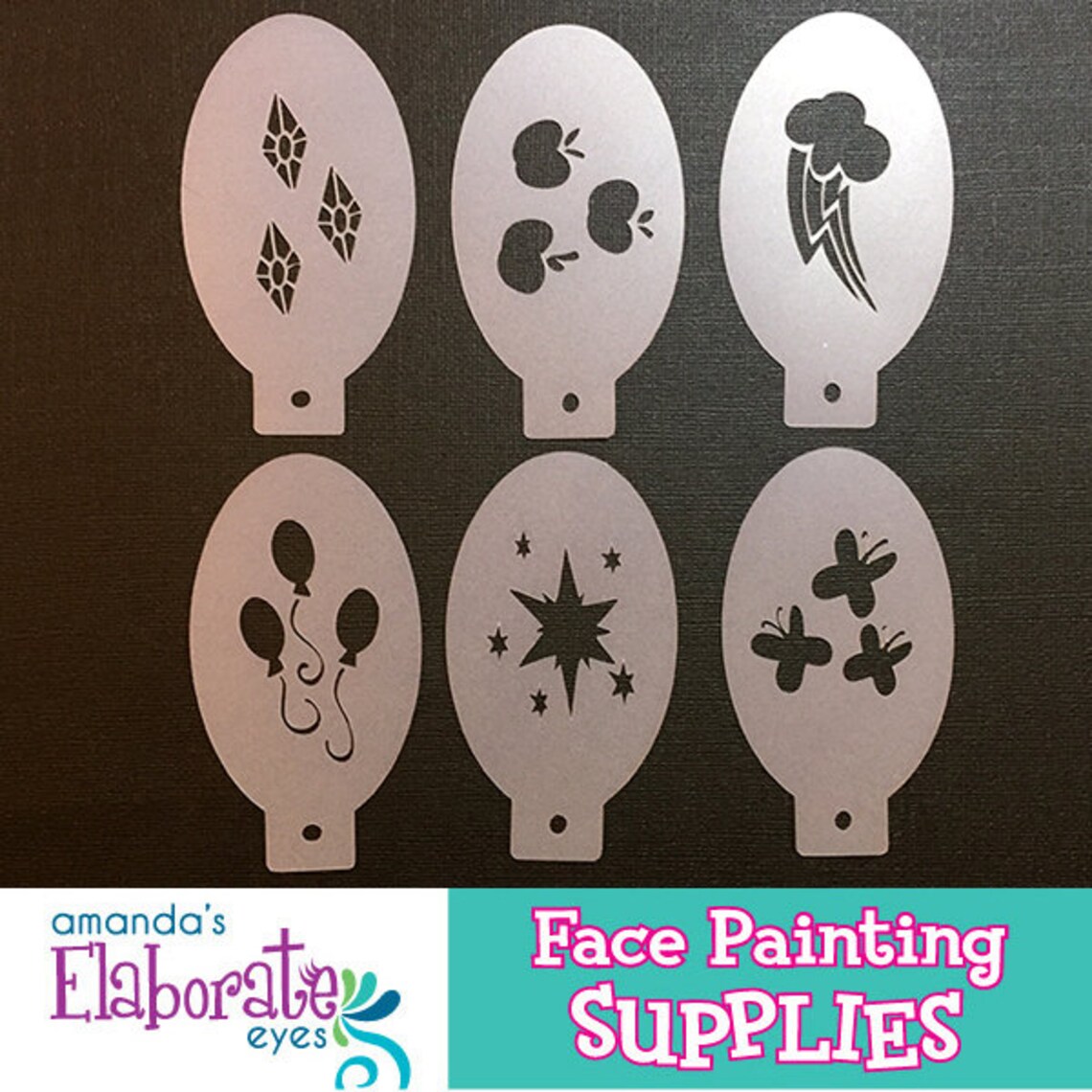 MLP PINKY PIE Cutie Mark - Face Painting Stencil (mini) - Etsy