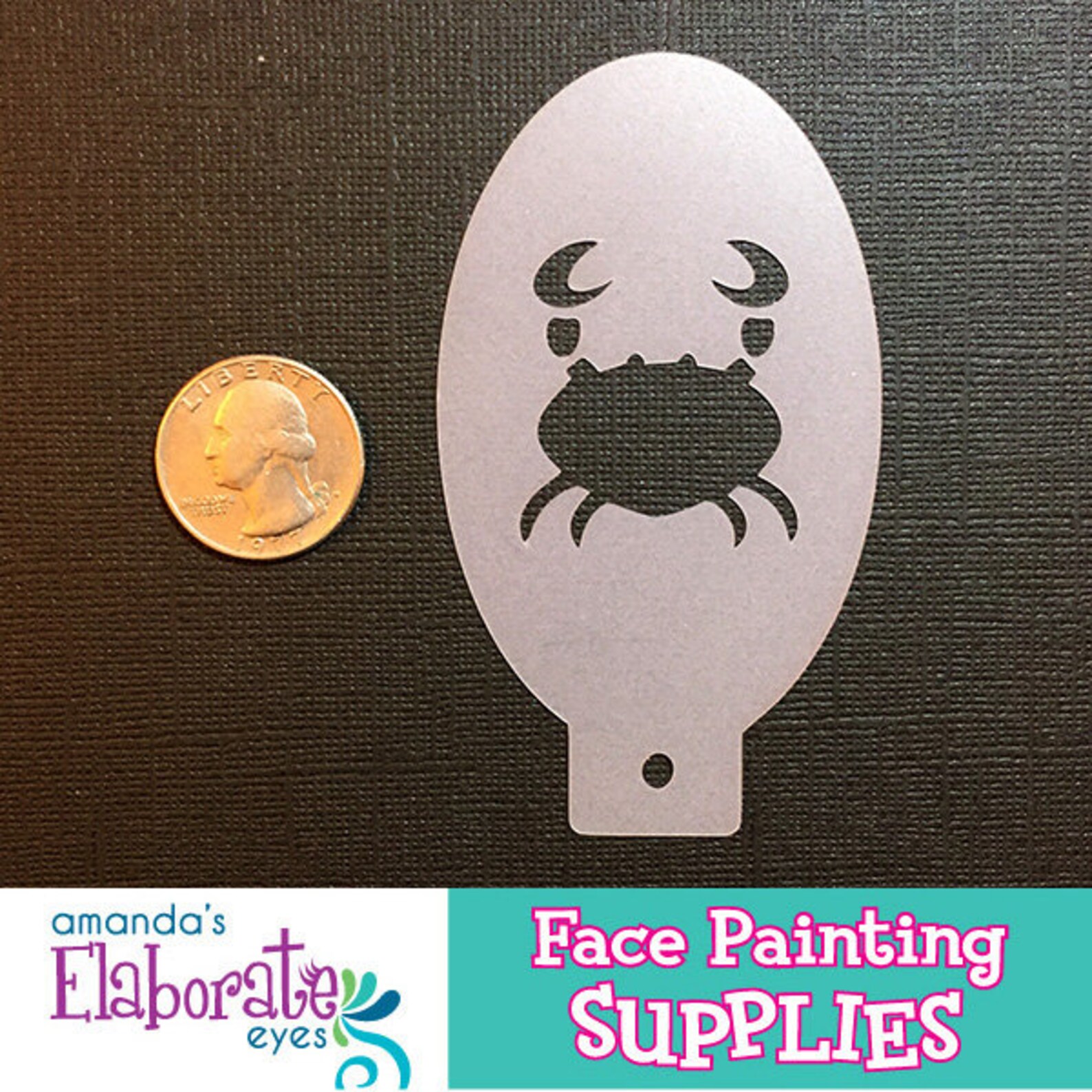 CRAB Face Painting Stencil mini | Etsy