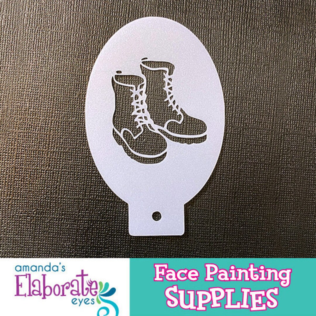 COMBAT BOOTS - Face Painting Stencil (mini) - Etsy
