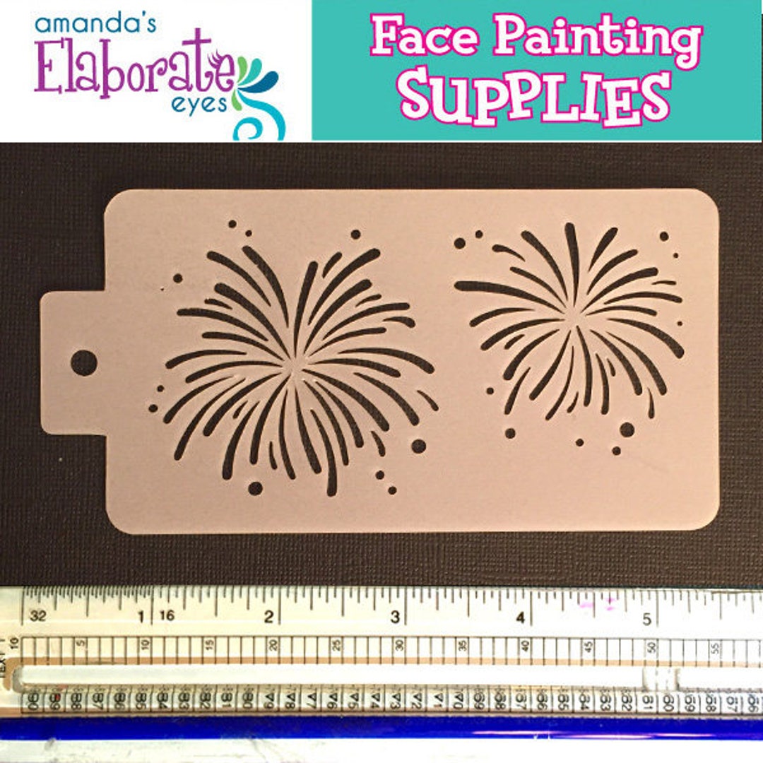 FIREWORKS - Face Painting Stencil (medium) - Etsy