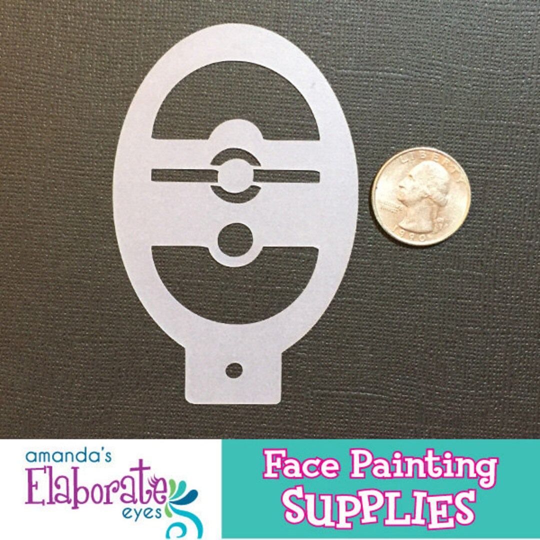 POKE BALL - Face Painting Stencil (mini) - Etsy