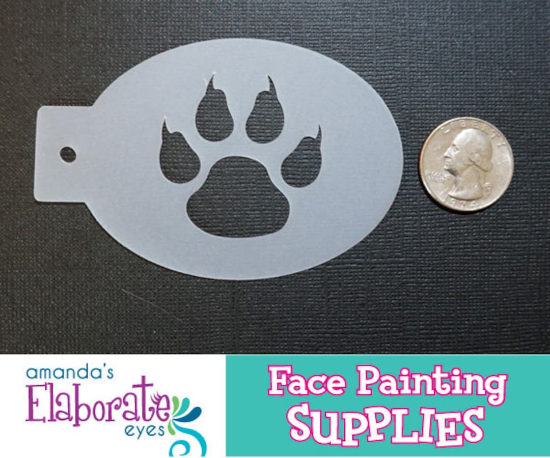 PAW PRINT - Face Painting Stencil (mini) - Etsy
