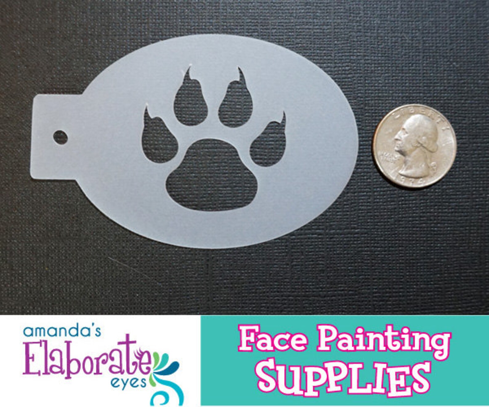 PAW PRINT - Face Painting Stencil (mini) - Etsy