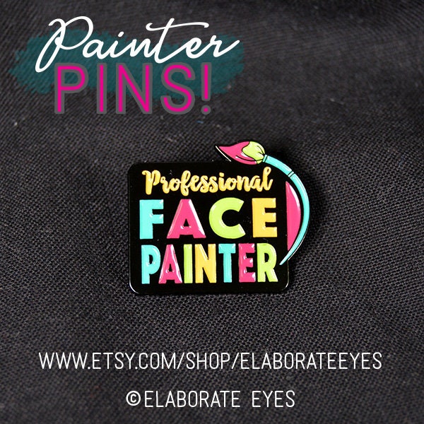 Professional Face Painter Enamel Pin - Etsy
