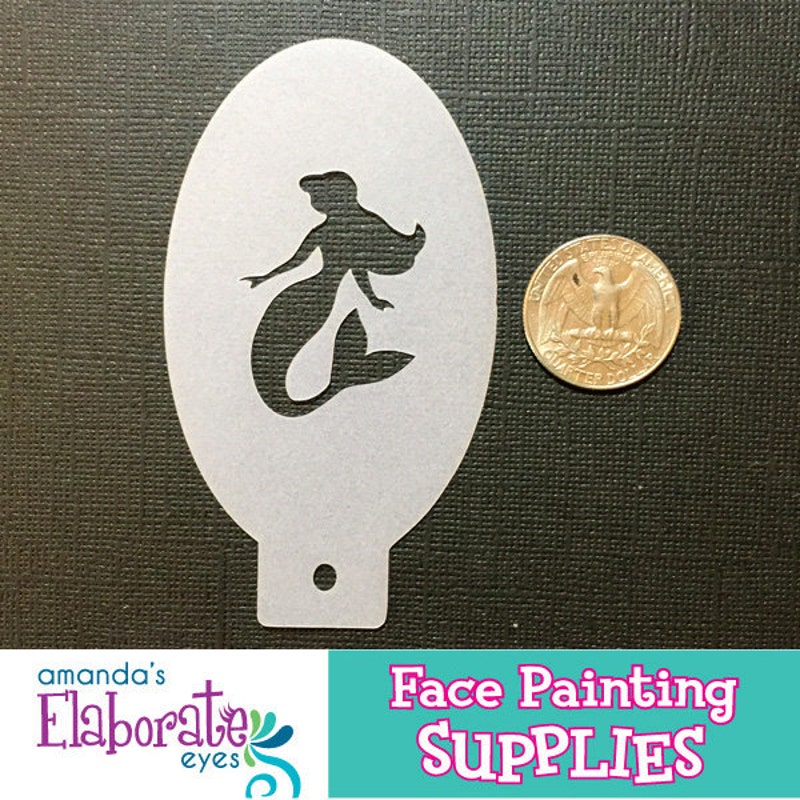 Mermaid Face Stencil - Etsy
