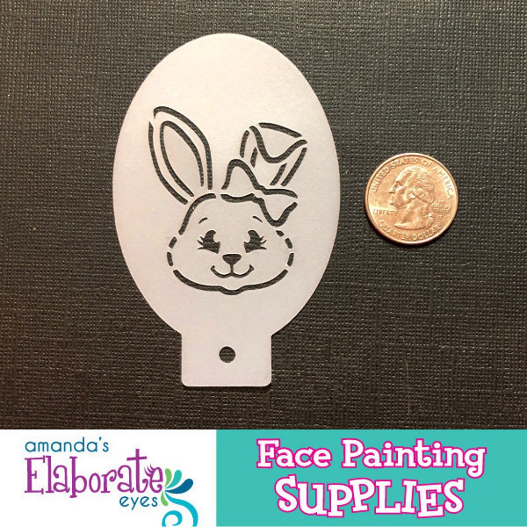 BUNNY GIRL - Face Painting Stencil (mini) - Etsy