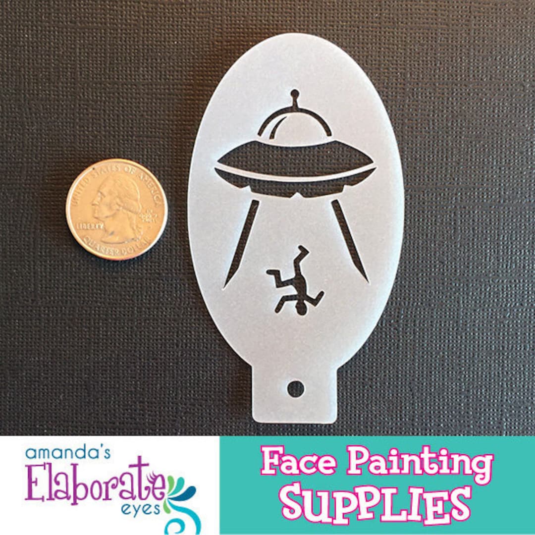 UFO - Face Painting Stencil (mini) - Etsy