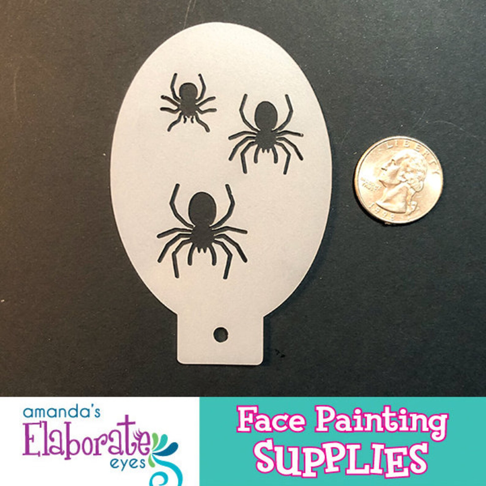 3 SPIDERS HALLOWEEN Face Painting Stencil mini - Etsy