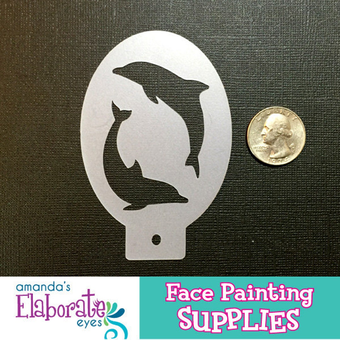 DOLPHINS - Face Painting Stencil (mini) - Etsy