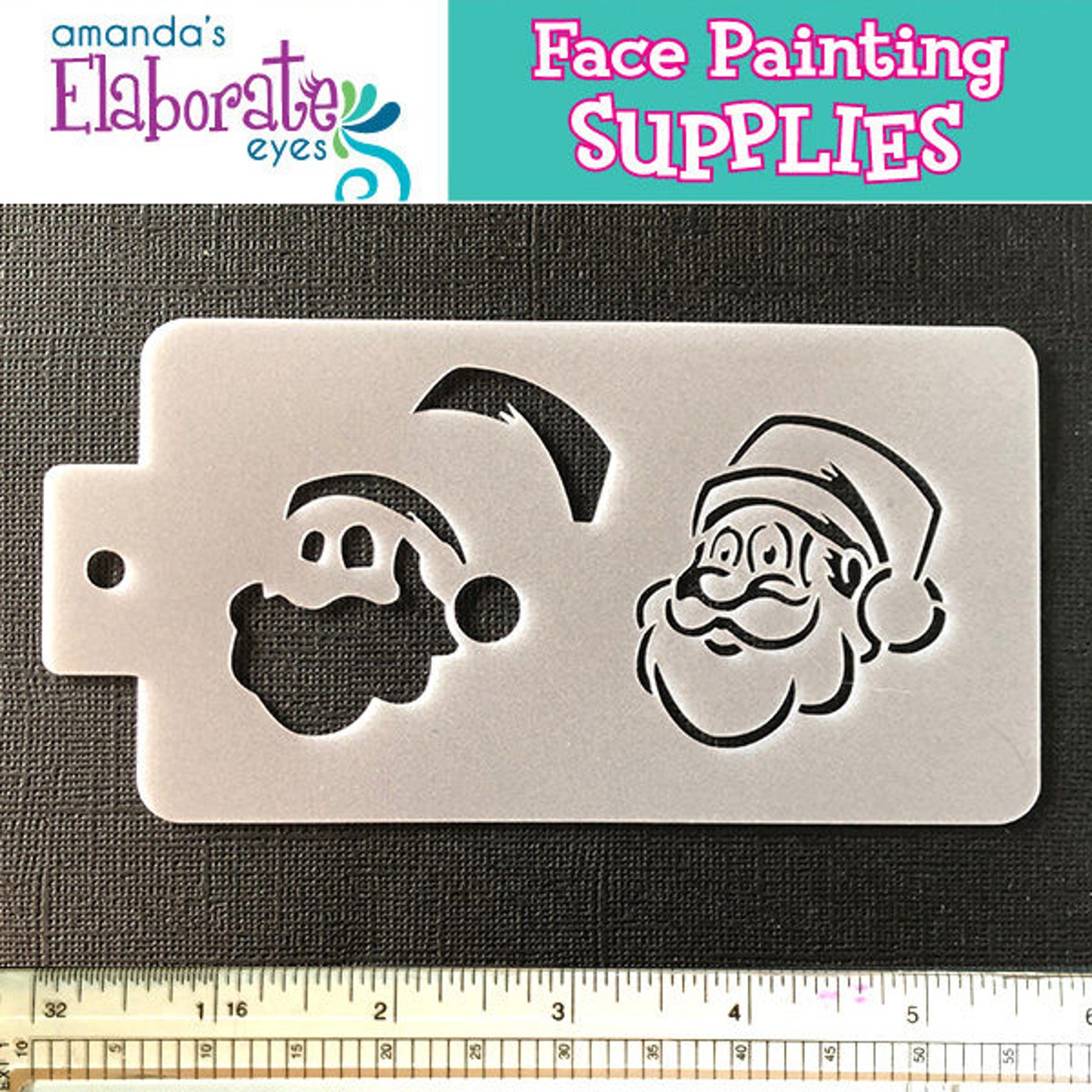 SANTAS FACE Face Painting Stencil medium - Etsy
