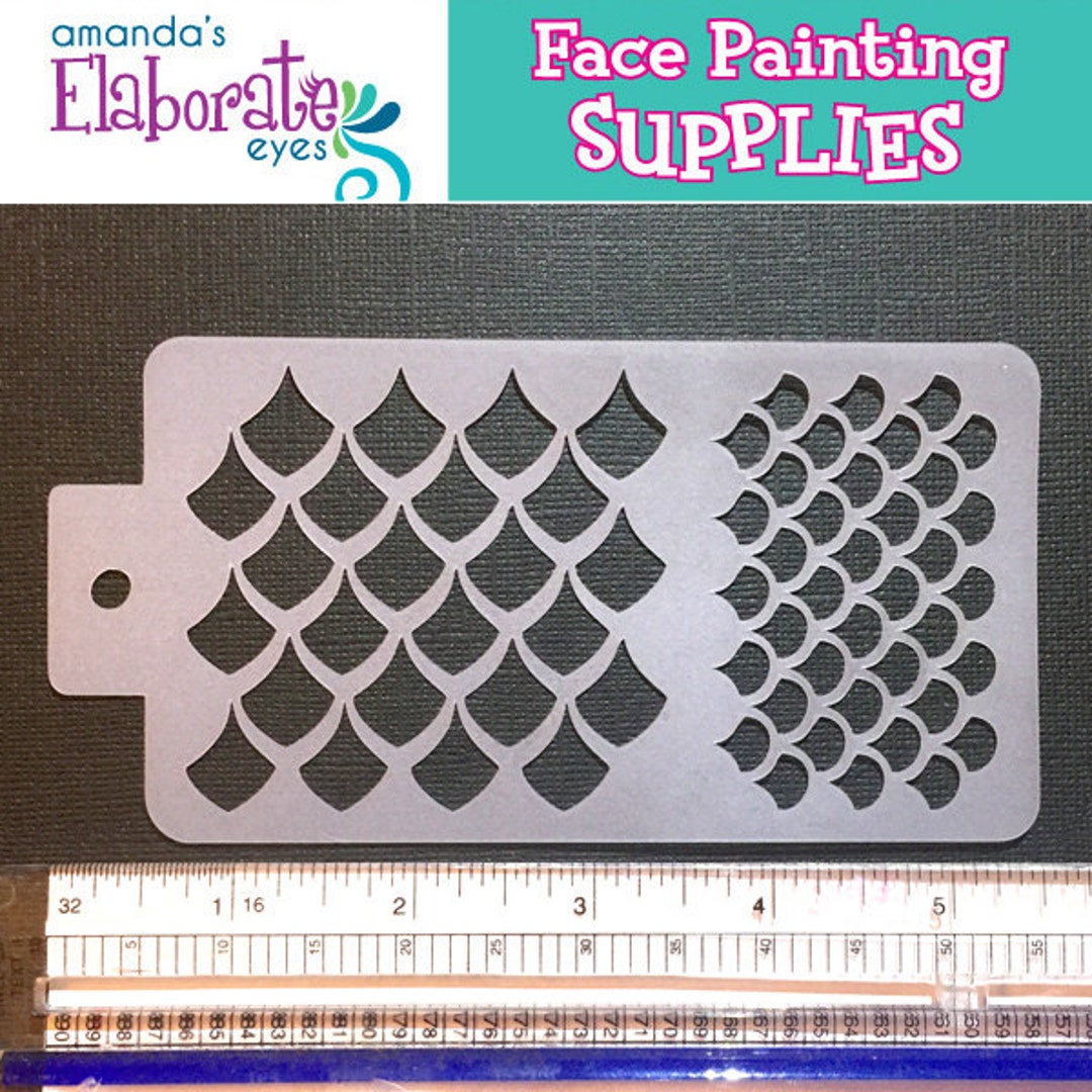 GRAFFITI SCALES - Face Painting Stencil (medium) - Etsy