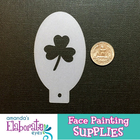 SHAMROCK Face Painting Stencil mini | Etsy