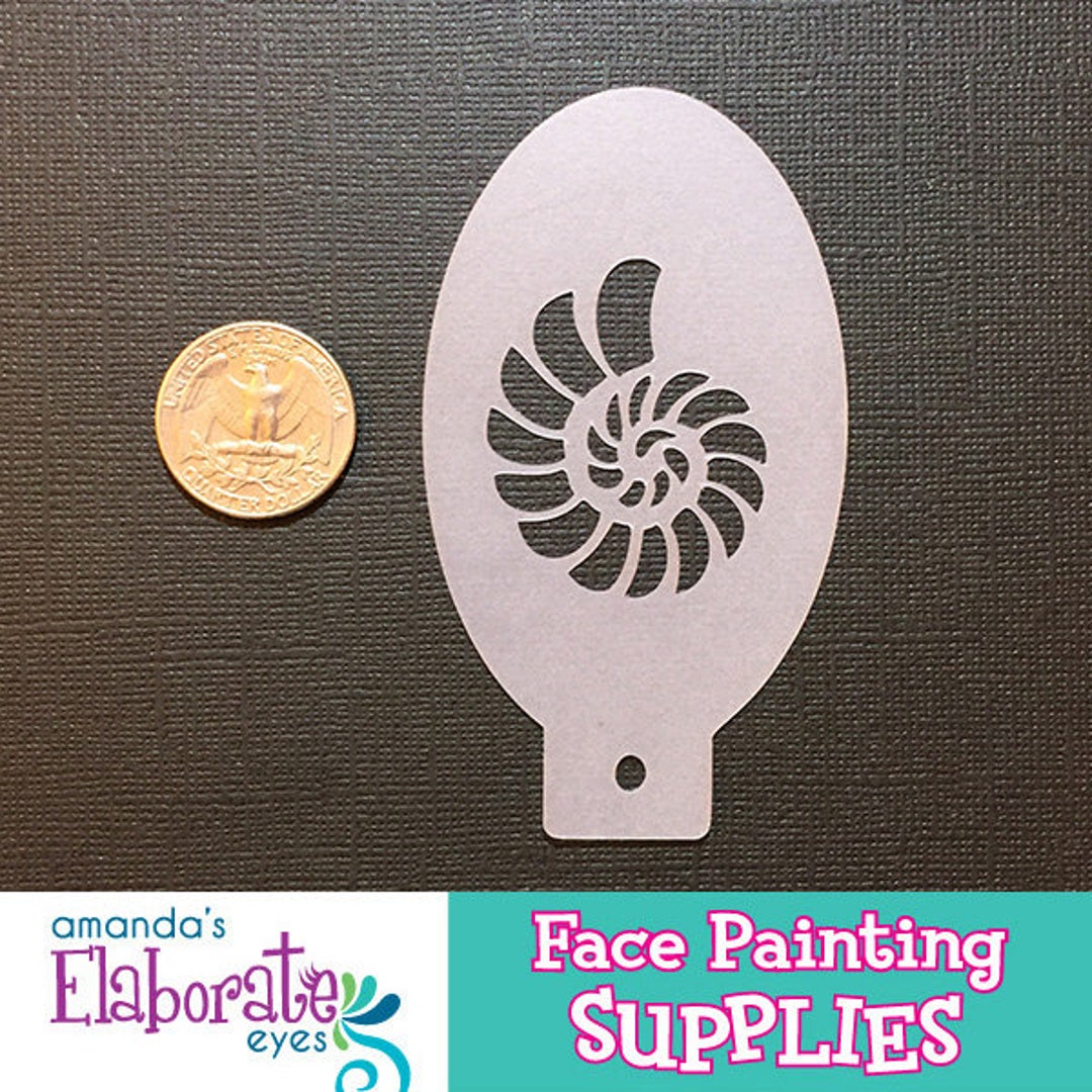 SPIRAL SHELL - Face Painting Stencil (mini) - Etsy