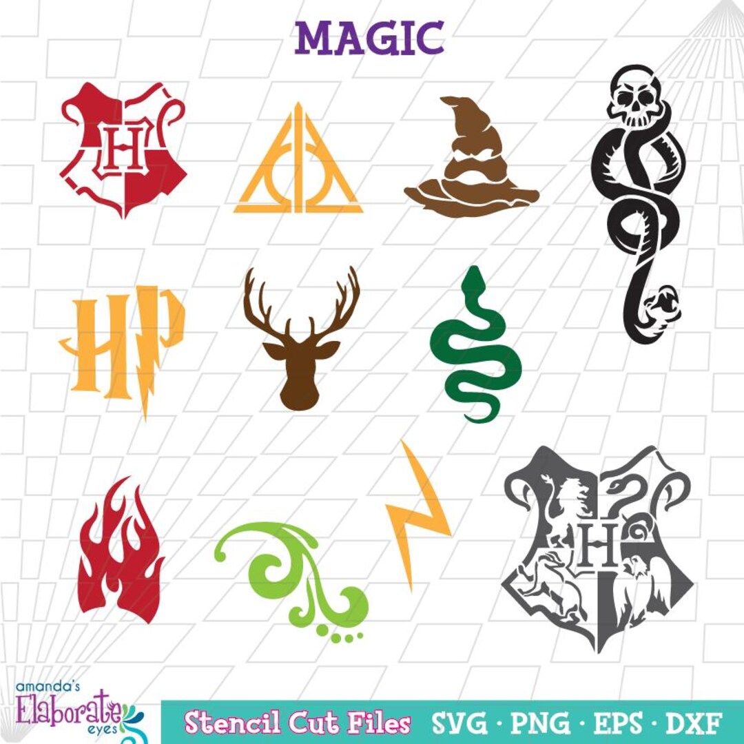 MAGIC Stencil Set - DIGITAL DOWNLOAD - Svg Eps Png Dxf - Perfect for ...