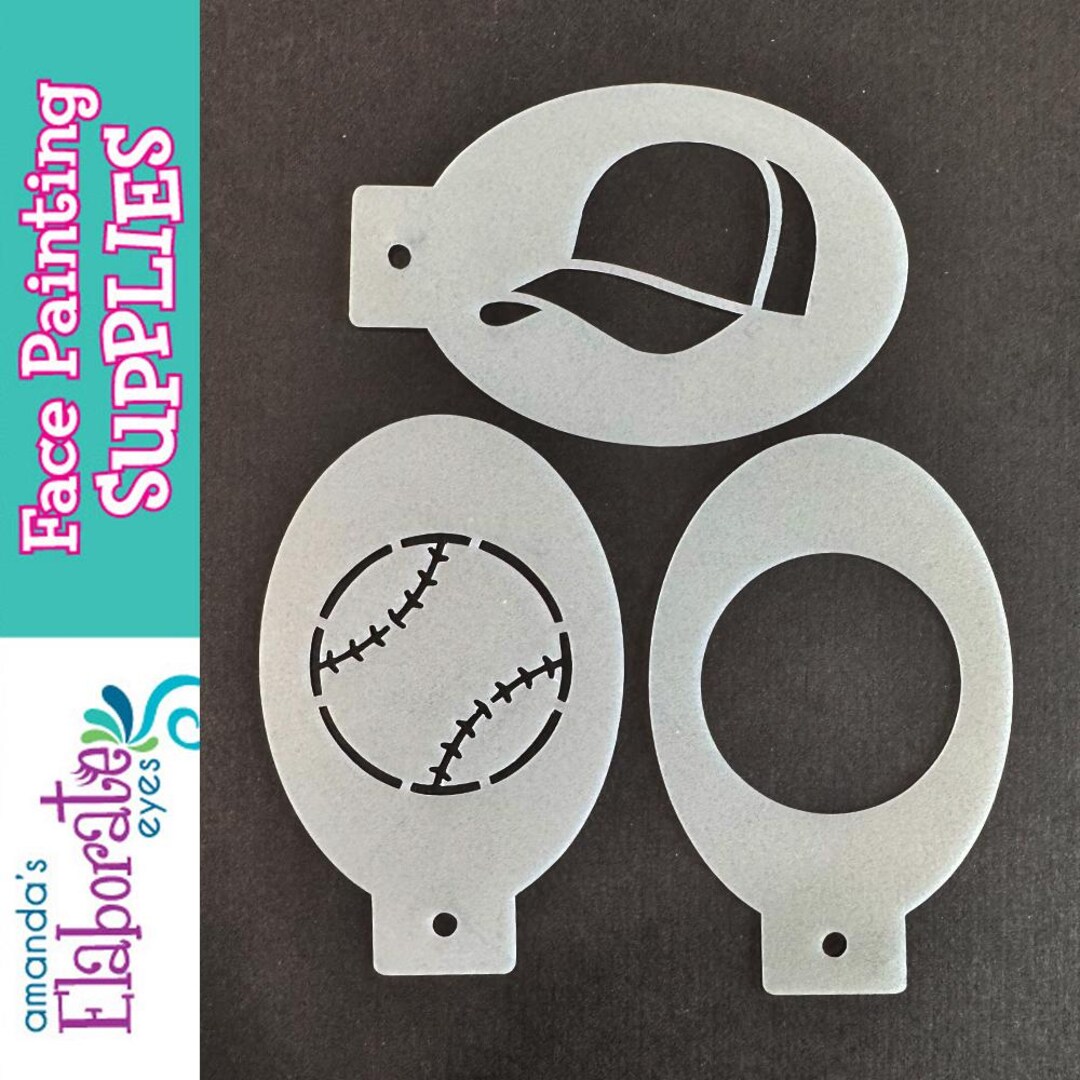BASEBALL - Face Painting Stencils - Etsy