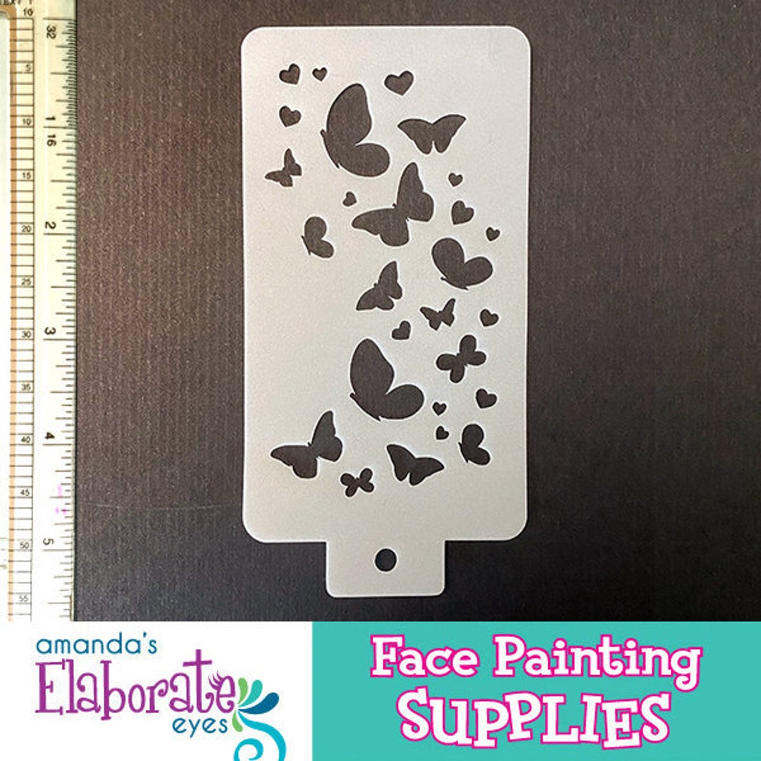 BUTTERFLY SWARM - Face Painting Stencil (medium) - Etsy
