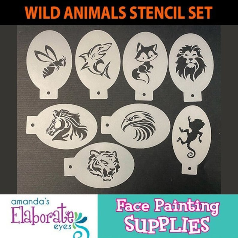 WILD ANIMAL Stencil Set - Etsy