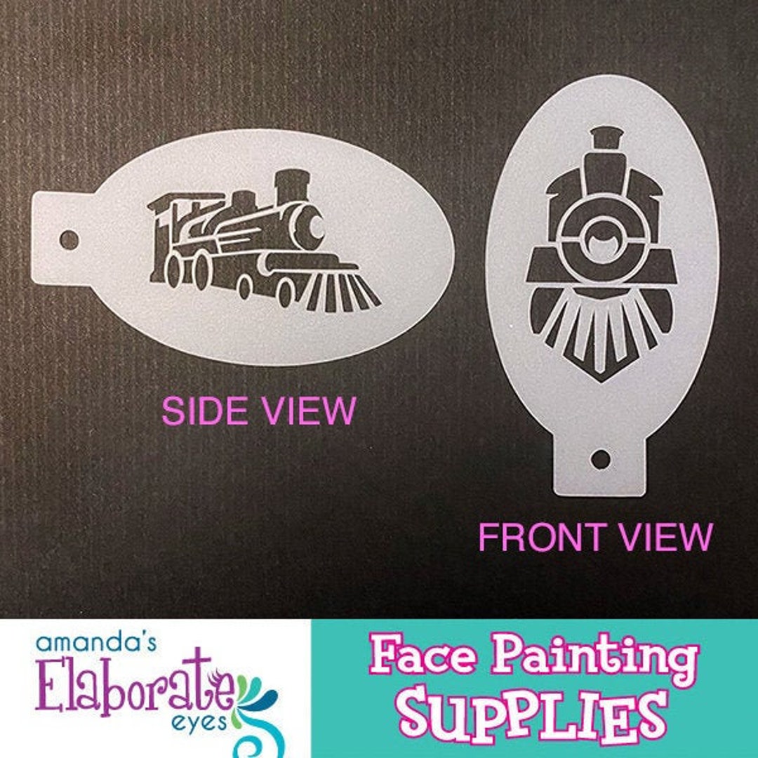 TRAIN - Face Painting Stencil (mini) - Etsy
