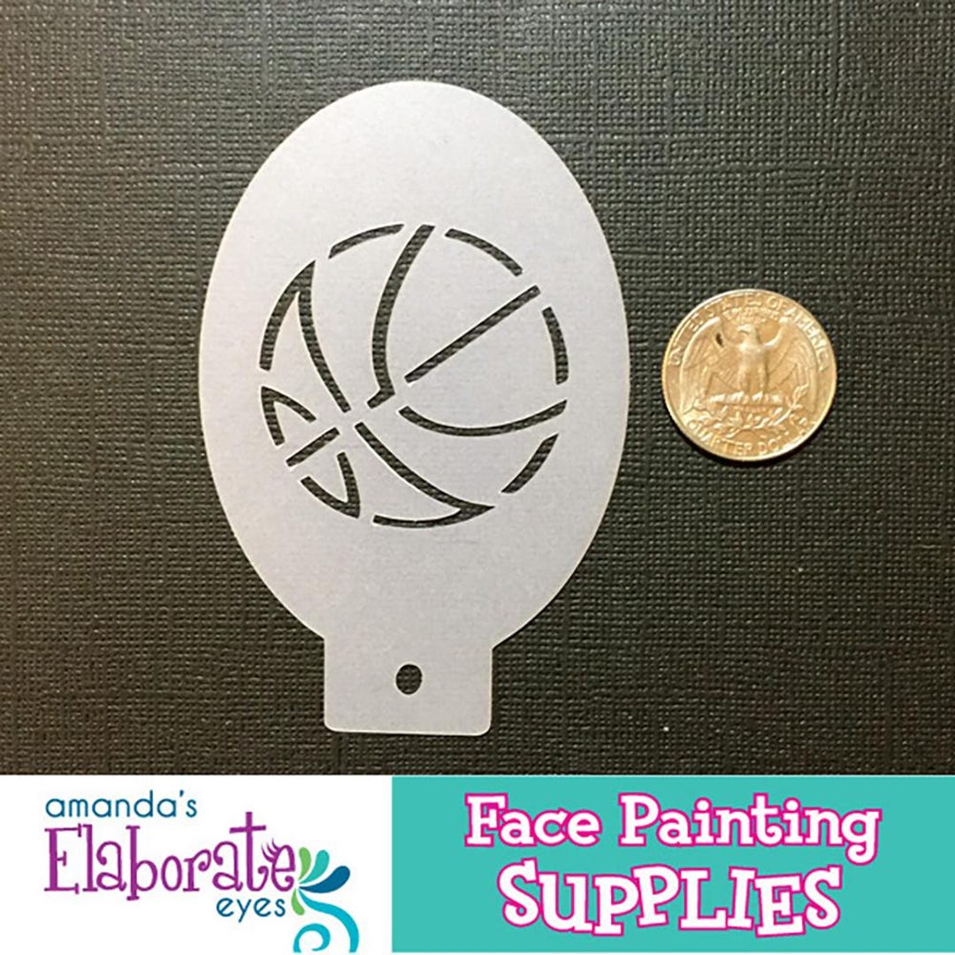 BASKETBALL Face Painting Stencil mini - Etsy