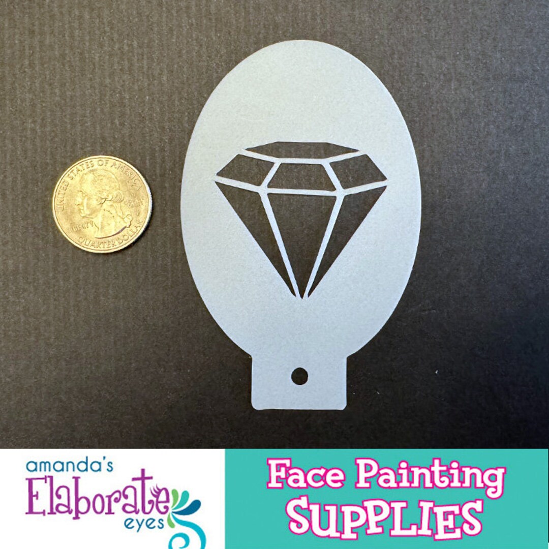 DIAMOND - Face Painting Stencil (mini) - Etsy