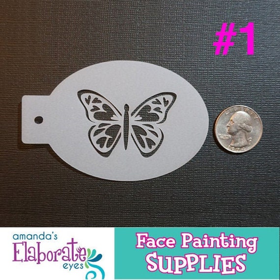 BUTTERFLY Face Painting Stencil Mini | Etsy