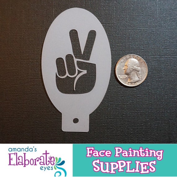 PEACE HAND Face Painting Stencil mini | Etsy