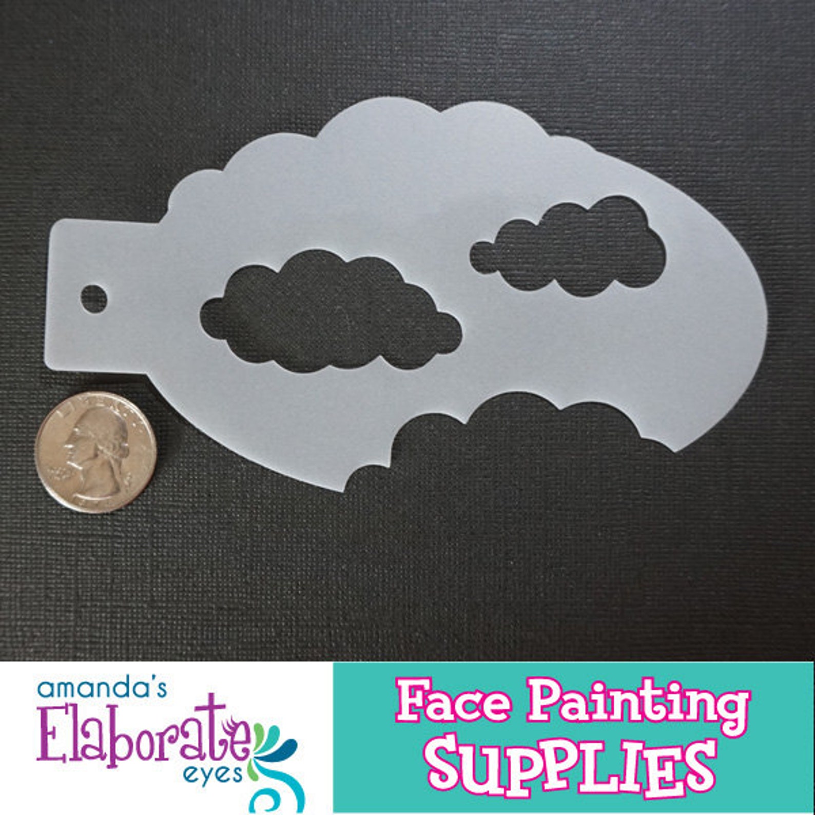 CLOUDS - Face Painting Stencil (medium) - Etsy