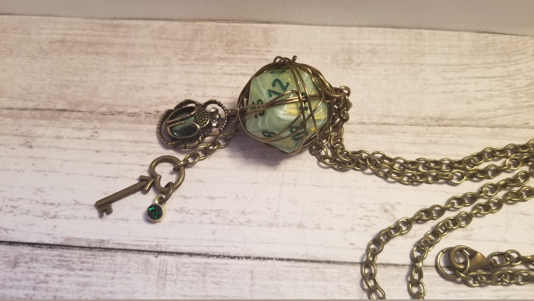 Green and Bronze Toned Dungeons and Dragons and Pathfinder Themed Dice ...