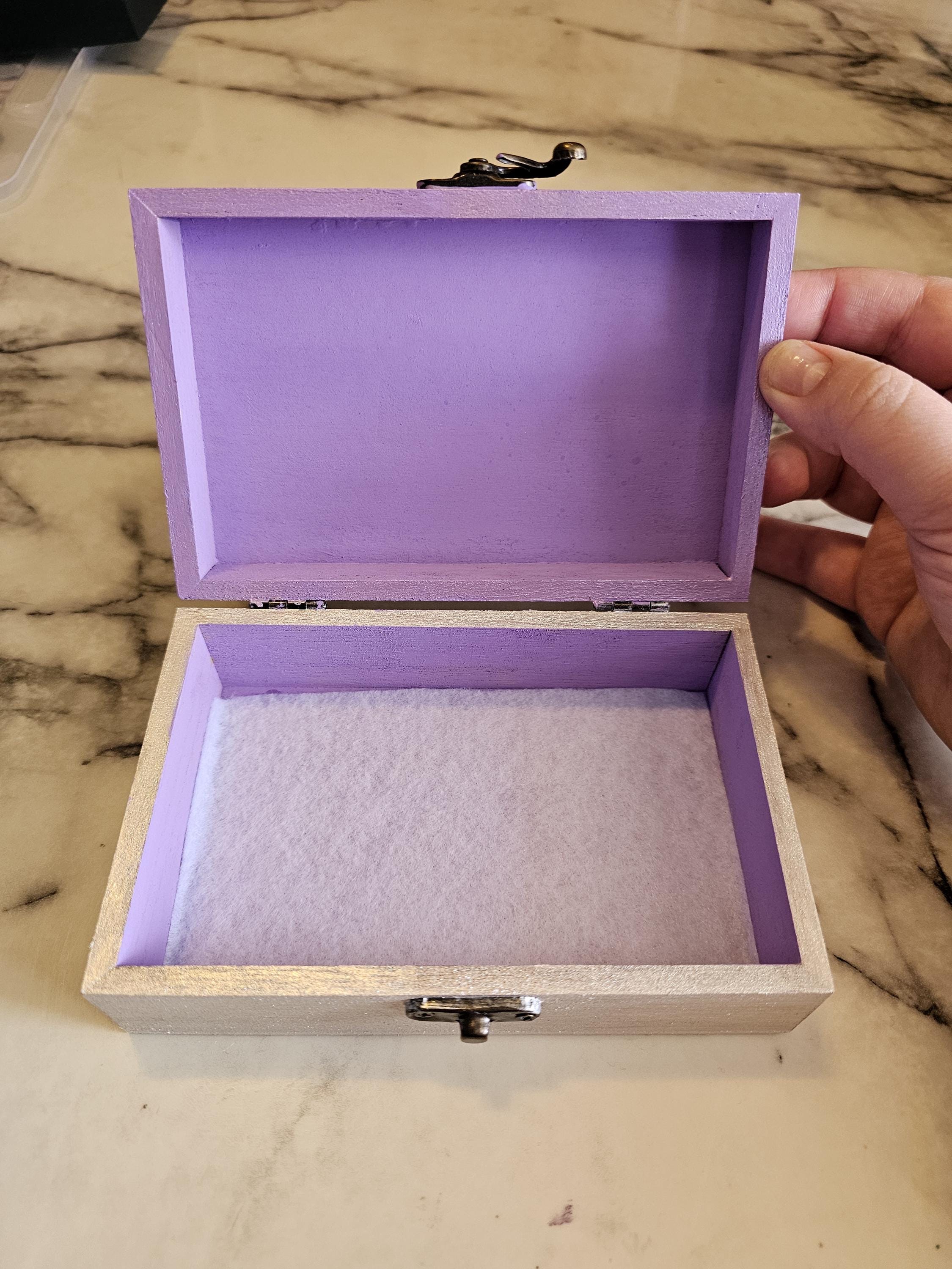 Dreamy Pastel Sunset Purple Wooden Decorative Box for Jewelry - Etsy