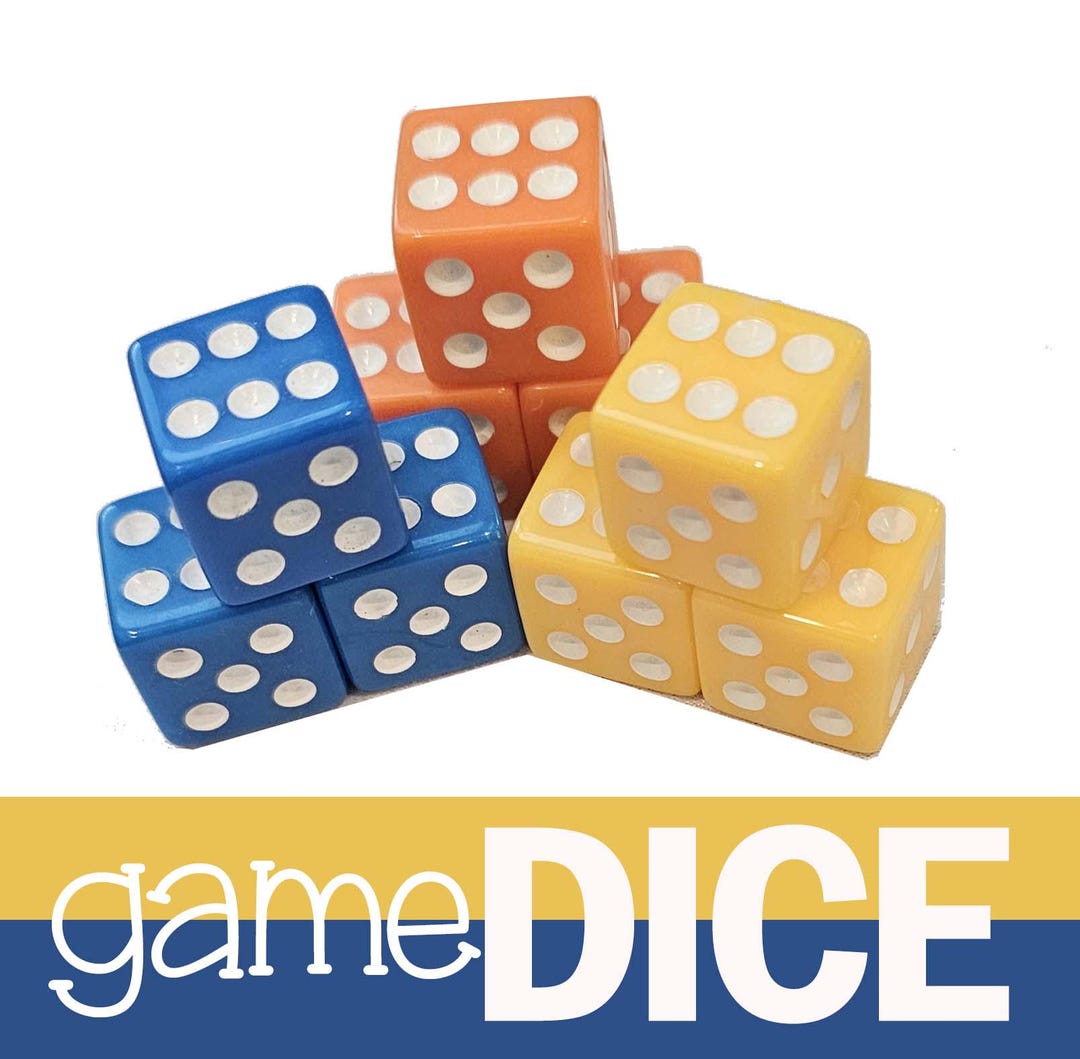 Bunco Dice Set: Summer Fun Party Game Dice (16mm) - Etsy