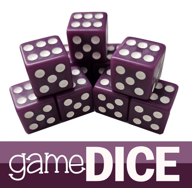 Bunco Party Dice Set: Custom Colors, 9 Square Dice (16mm) - Etsy