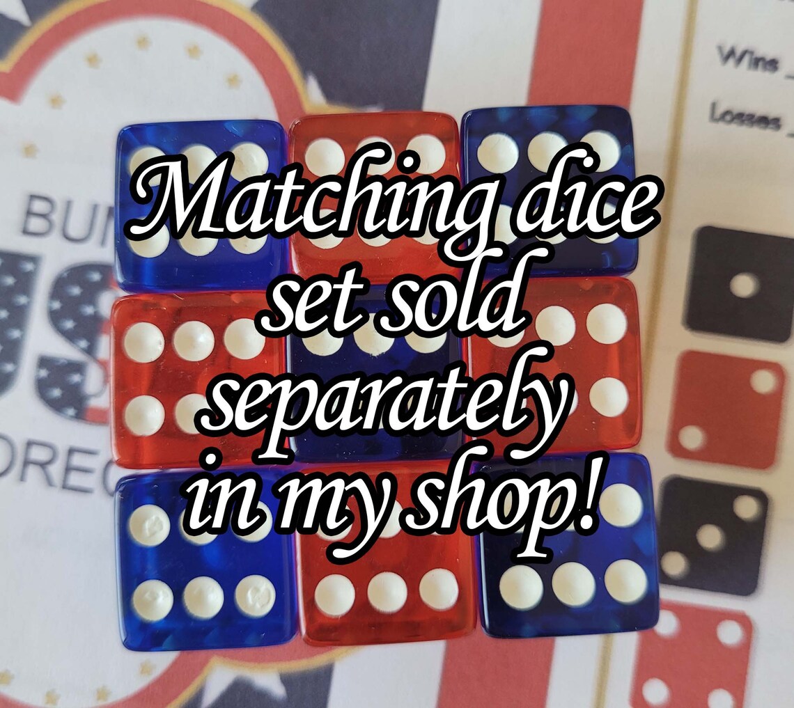 Printable Bunco USA Patriotic Custom Cards Bunko Scorecards - Etsy