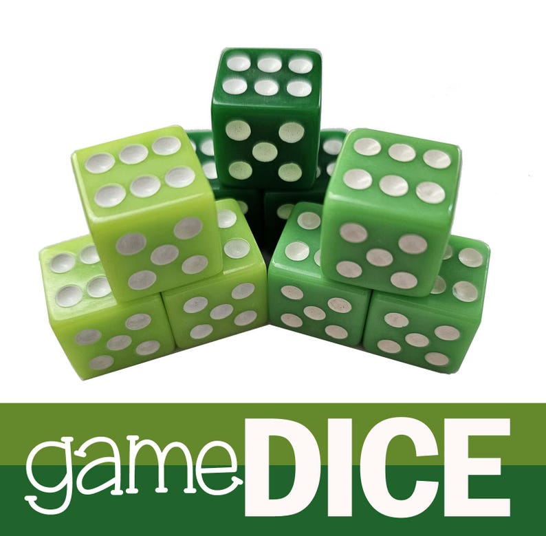 Holiday Bunco Dice Set: Custom Colors Party Game (9 X 16mm) - Etsy