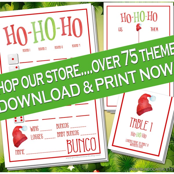 Bunco Cards - Etsy