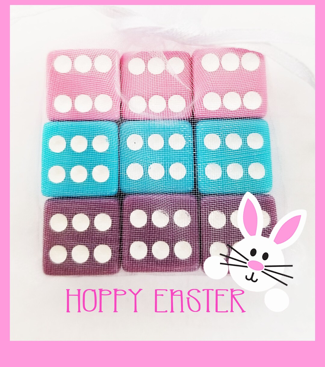 Easter Bunco Dice Set of 9 Dice Bunko 16mm for Your Easter Themed Bunco ...