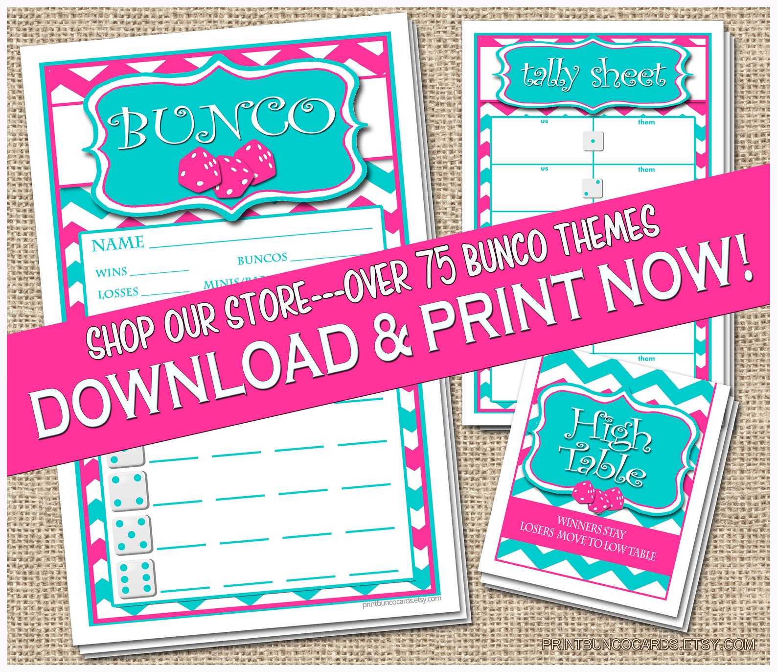 Printable Bunco Cards Bunko Scorecards Score Sheets Printables - Etsy ...