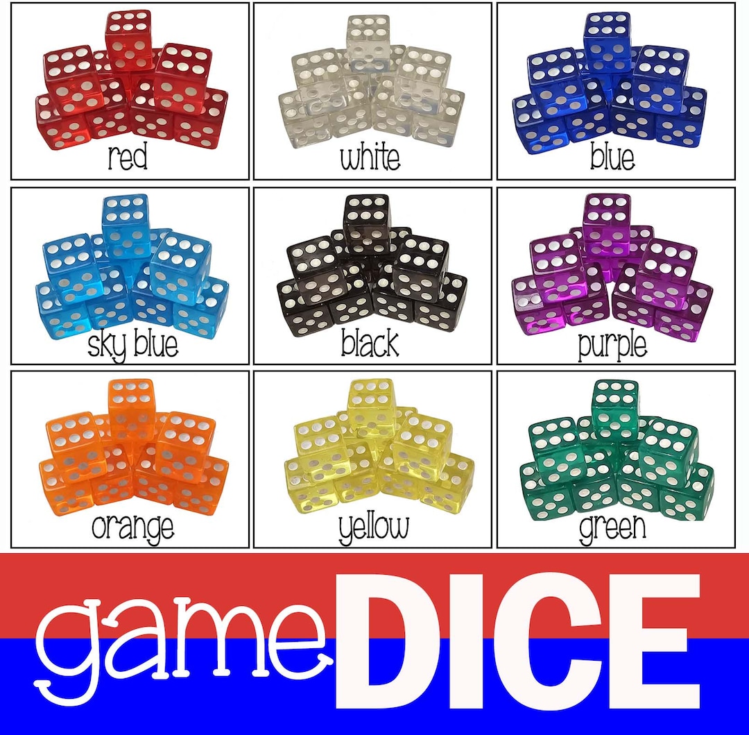 Custom Bunco Dice Set: Choose Your Colors, Bag of 9 (16mm) - Etsy