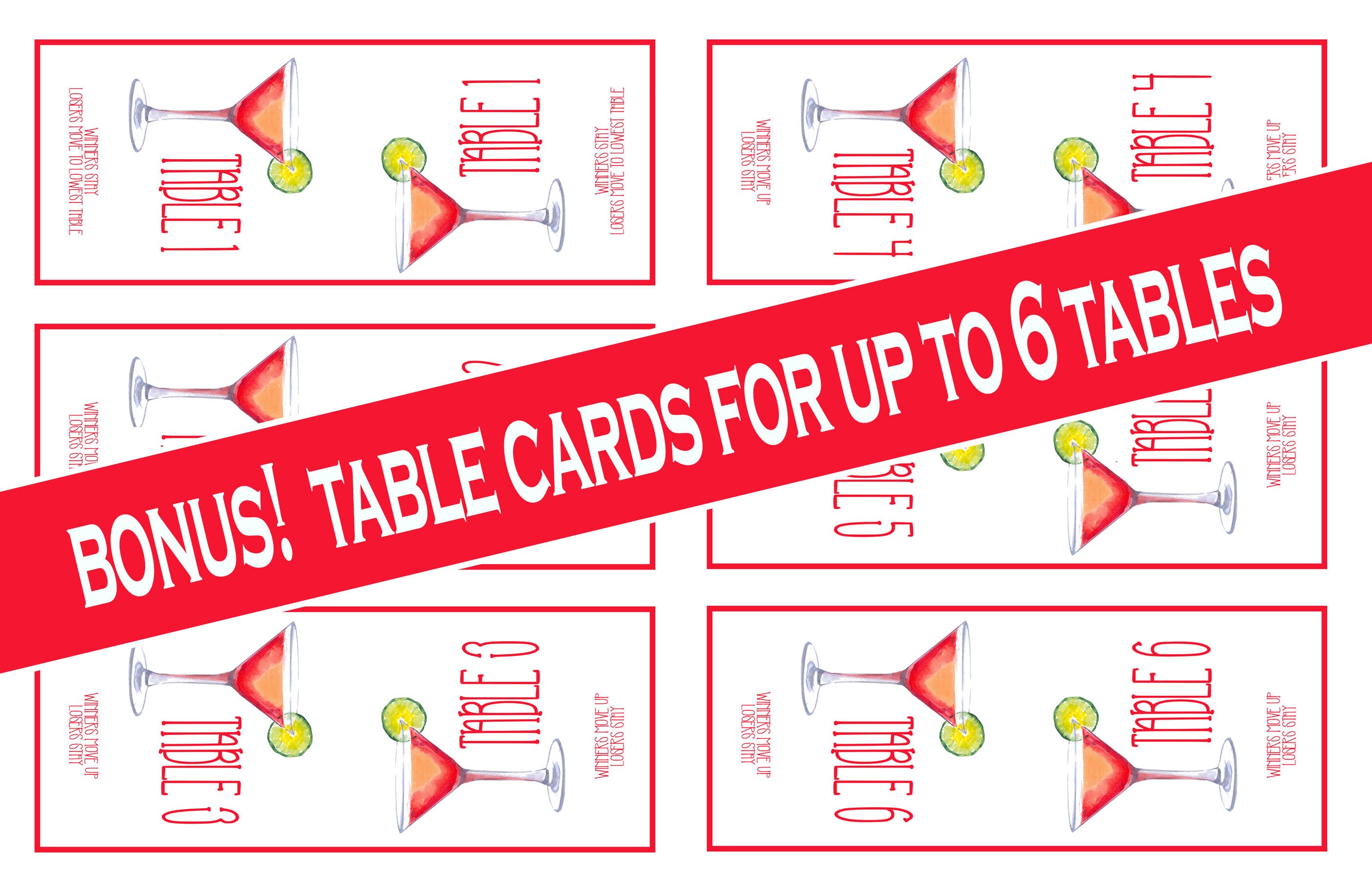 Printable Bunco Cards Set Custom Bunko Card Download Bunko | Etsy
