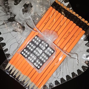 Halloween Bunco Dice/pencil Set of 9 Dice and 12 Sharpened Pencils for ...