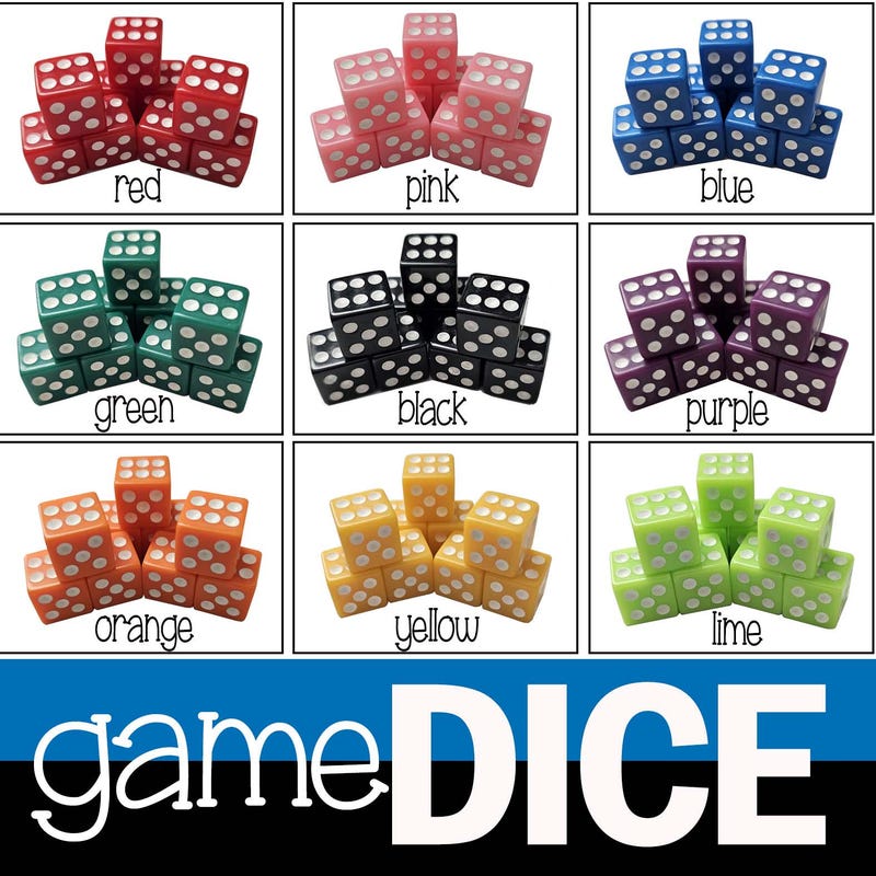 Colored Dice - Etsy
